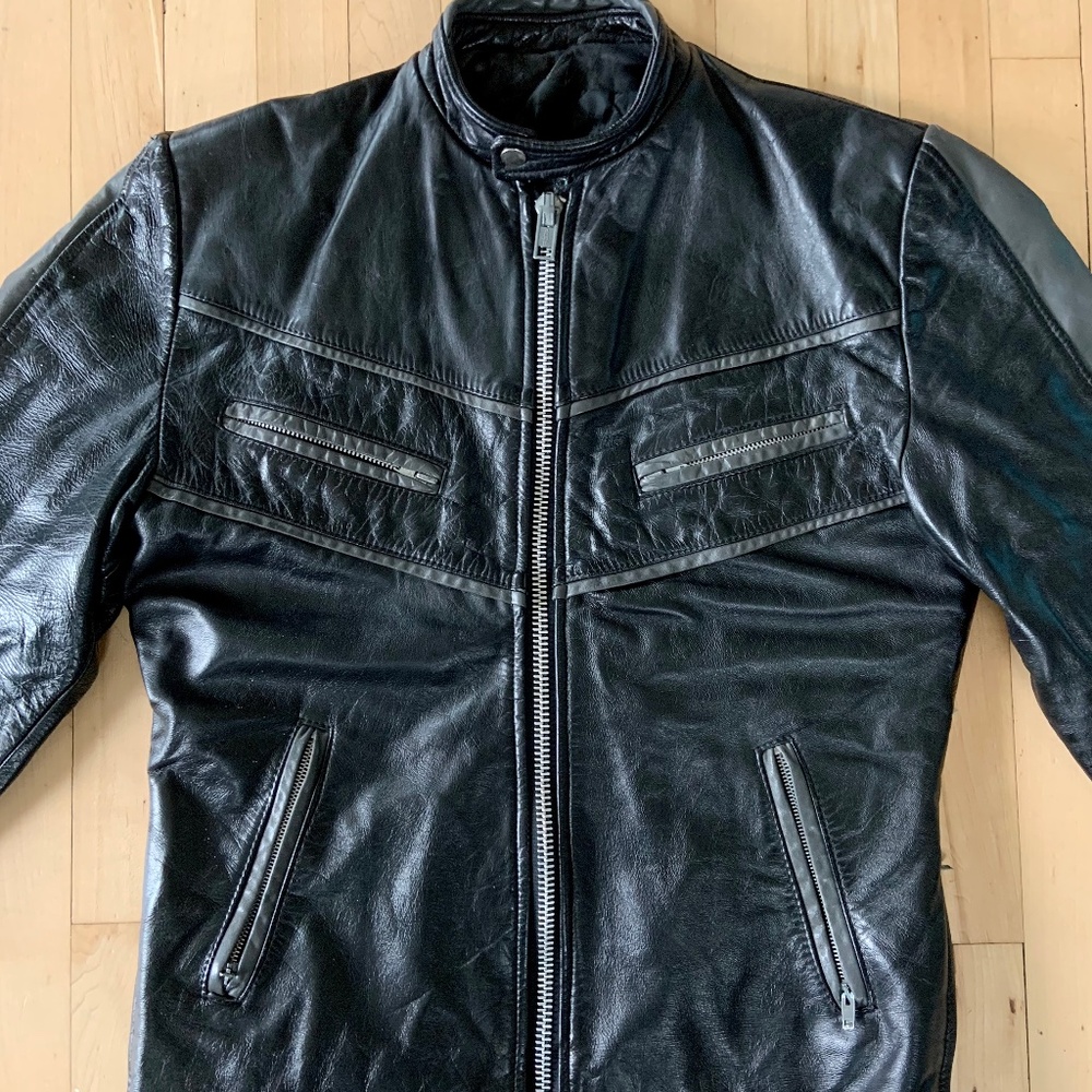 Vintage Leather Custom Motorcycle Jacket - Gem